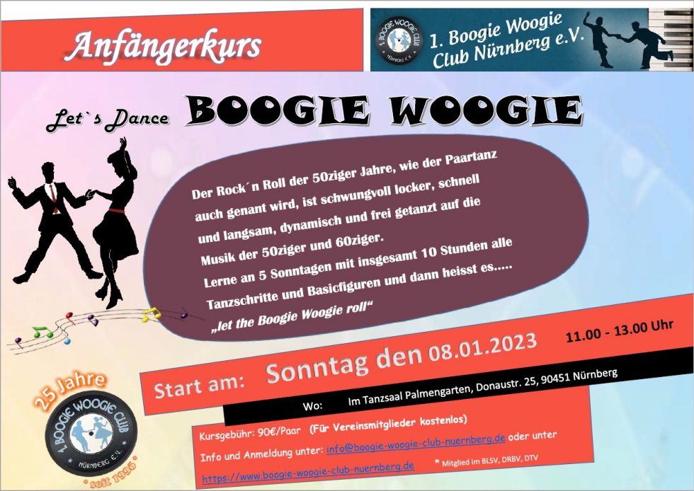 Boogie Woogie Anfängerkurs 2023 | Boogie Woogie Club Nürnberg